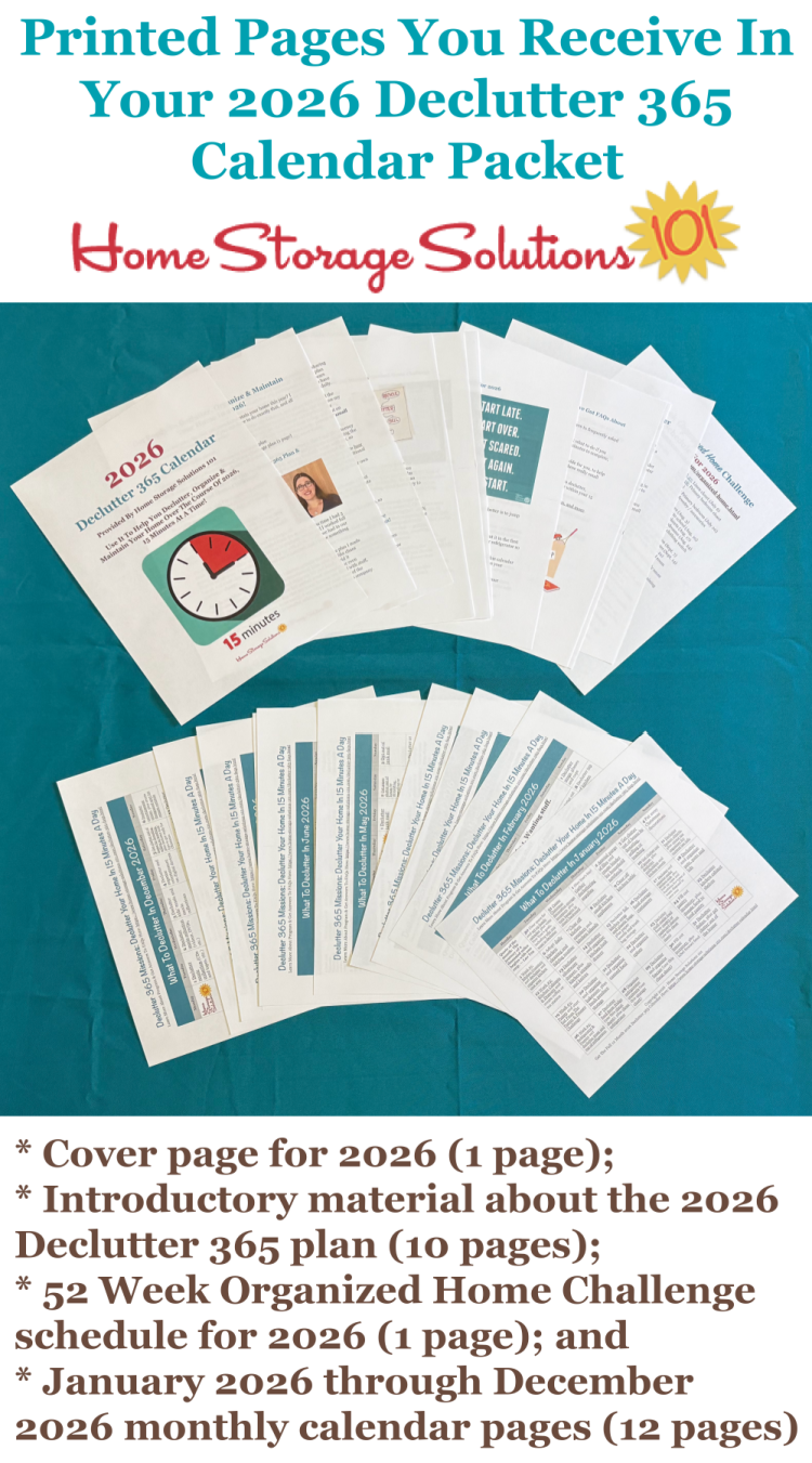 Get Your Printed 2026 Declutter 365 Calendar Packet