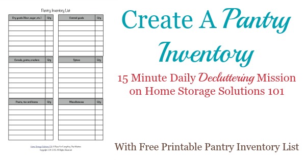 Free Printable Pantry List Keep An Inventory And Stay Organized